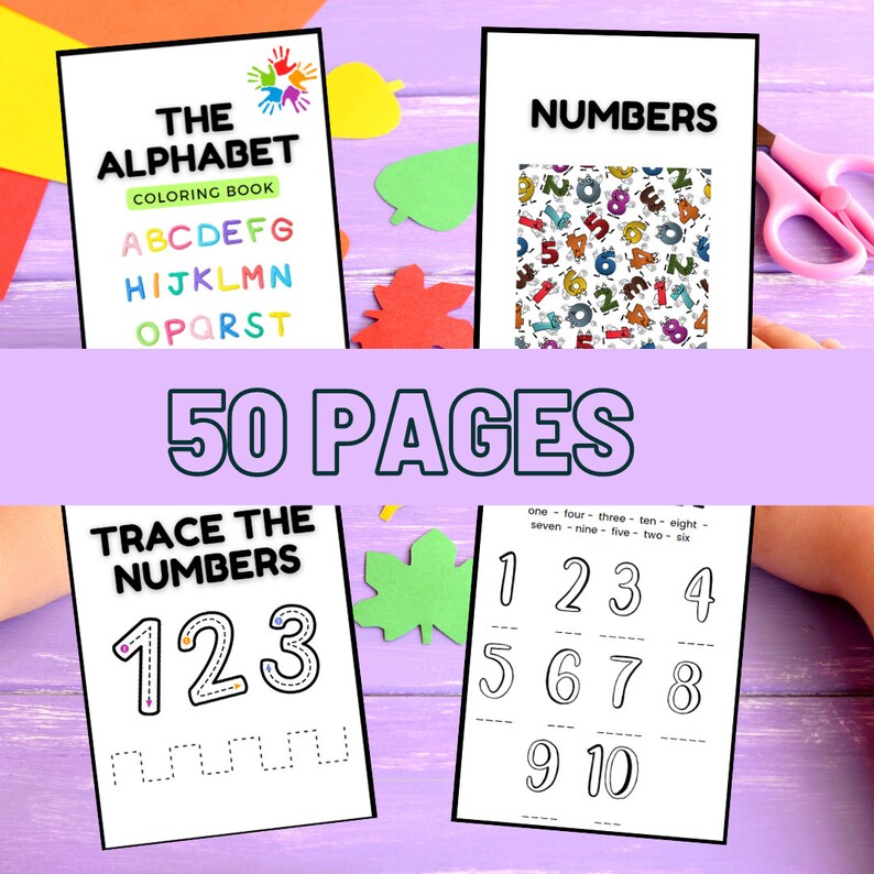 Printable Alphabet and Numbers Coloring Sheets Educational Preschool ...