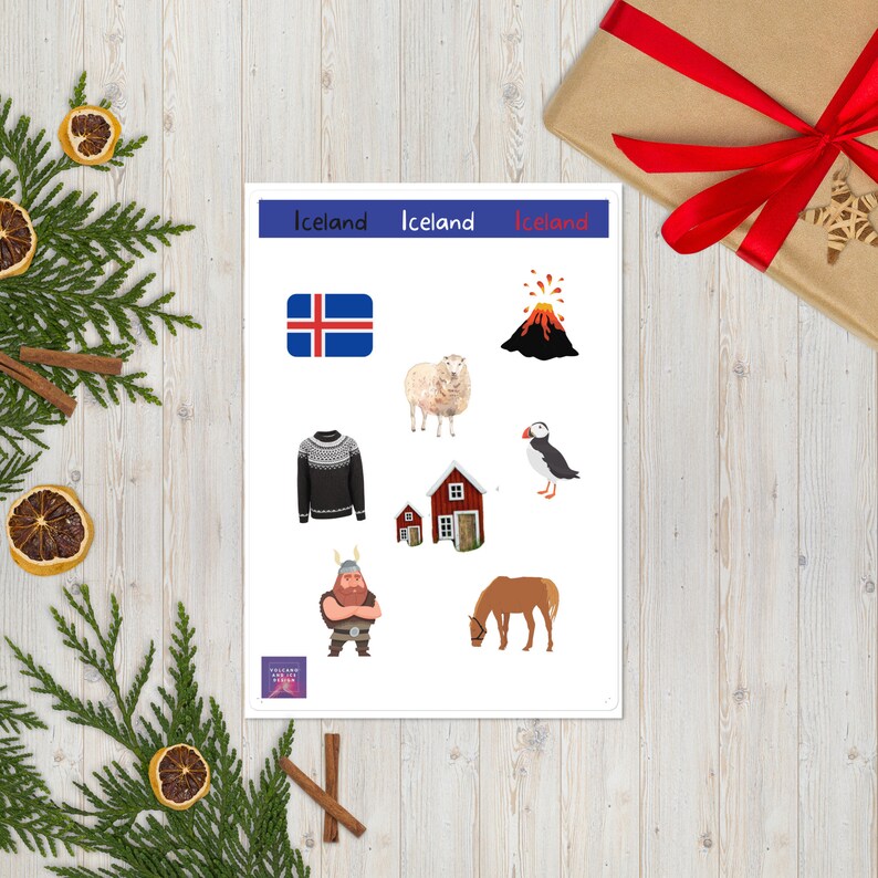 Iceland Themed Sticker Sheet / Laptop Book Travel Journal Manifesting ...