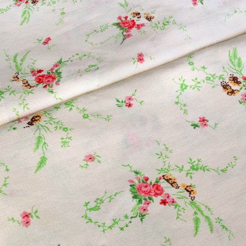 Vintage Floral Sheet - Etsy