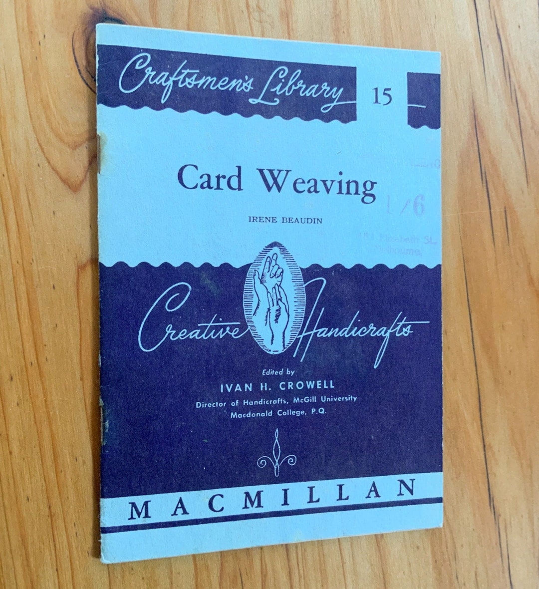 Rare 1945 Vintage Card Weaving Pamphlet. card Weaving by Irene Beaudin ...