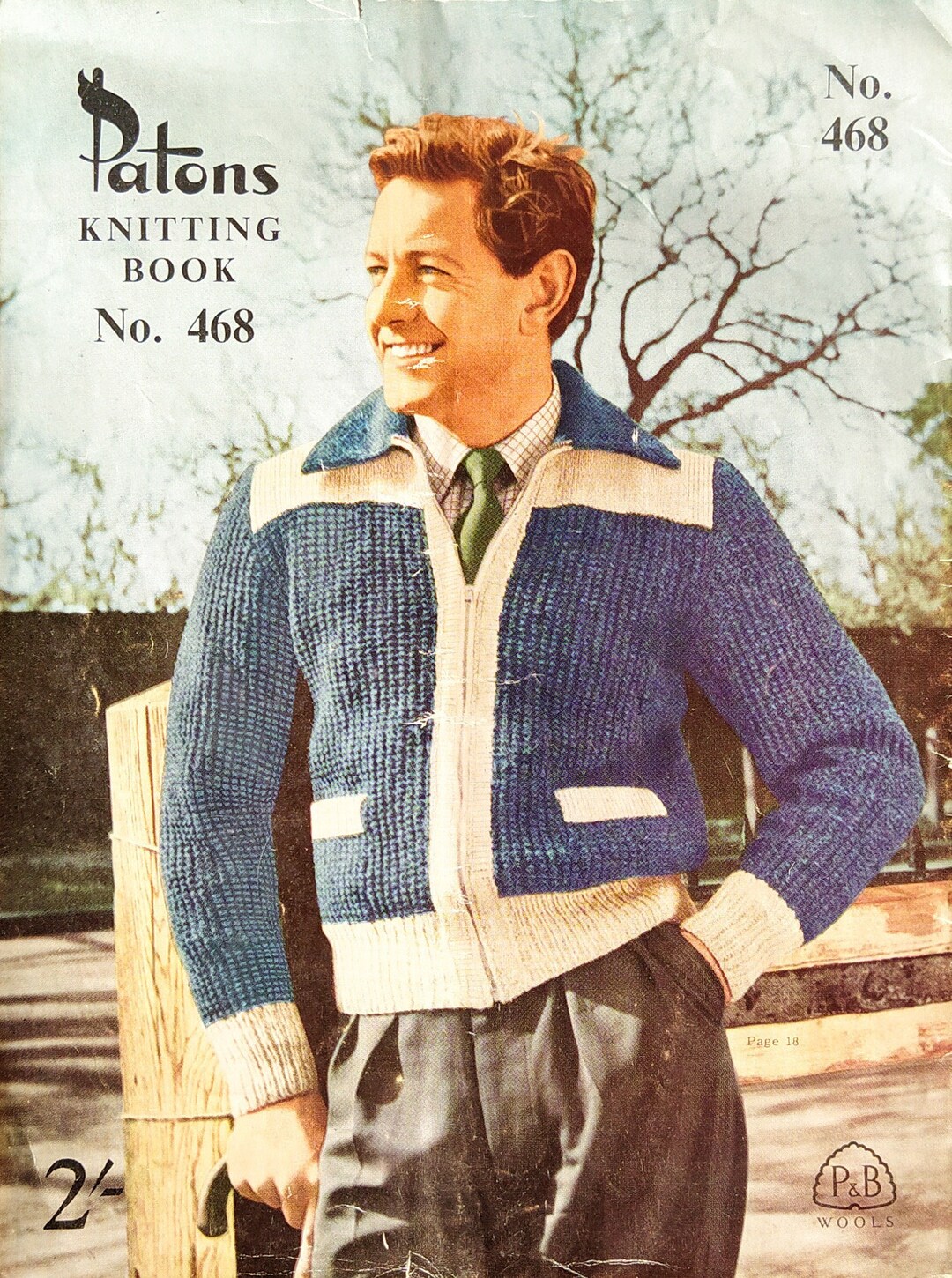 Vintage 1950s Knitting Book Patons No. 468 Mens Knitting Patterns ...