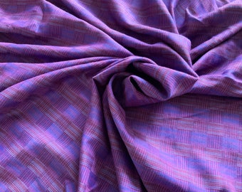 Purple Check Fabric - Etsy