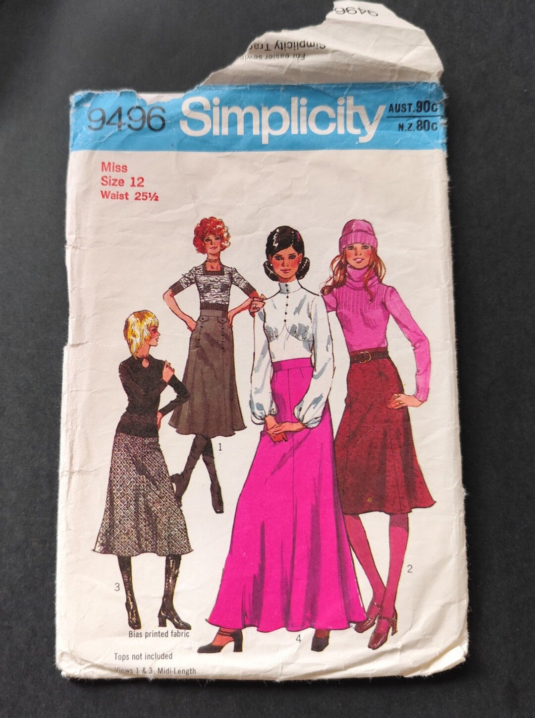 Vintage 1960s Simplicity Sewing Pattern 9496. Misses Size 12 AU/UK, 6 ...