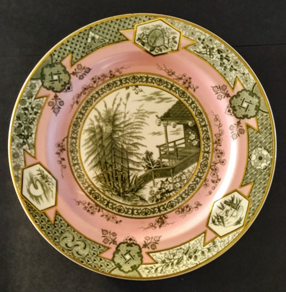 Antique Thomas Furnival & Sons Ceramic Plate. Mikado | Etsy