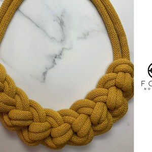 Loop Knot Necklace Rope Necklace. Recycled Cotton Cord. Choose | Etsy