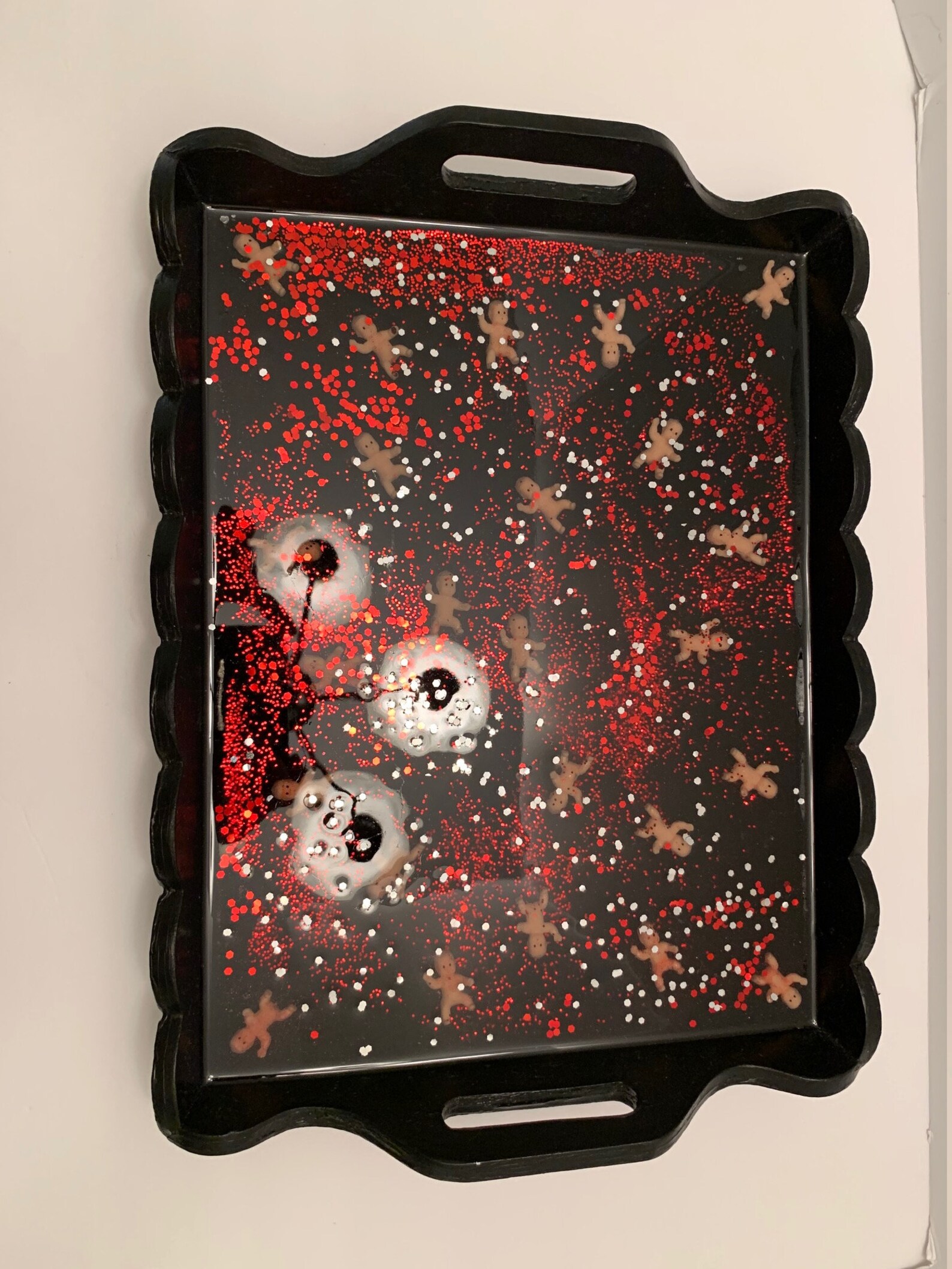Gothic Vintage Upcycled Tray Drink Tray Serving Tray 17 Handle to ...