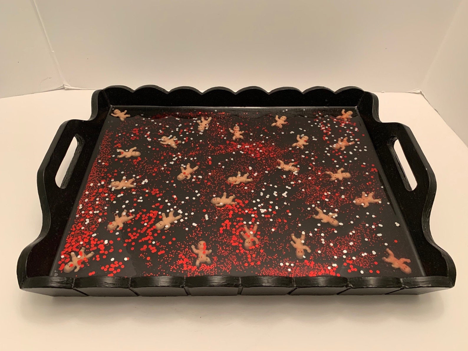 Gothic Vintage Upcycled Tray Drink Tray Serving Tray 17 Handle to ...