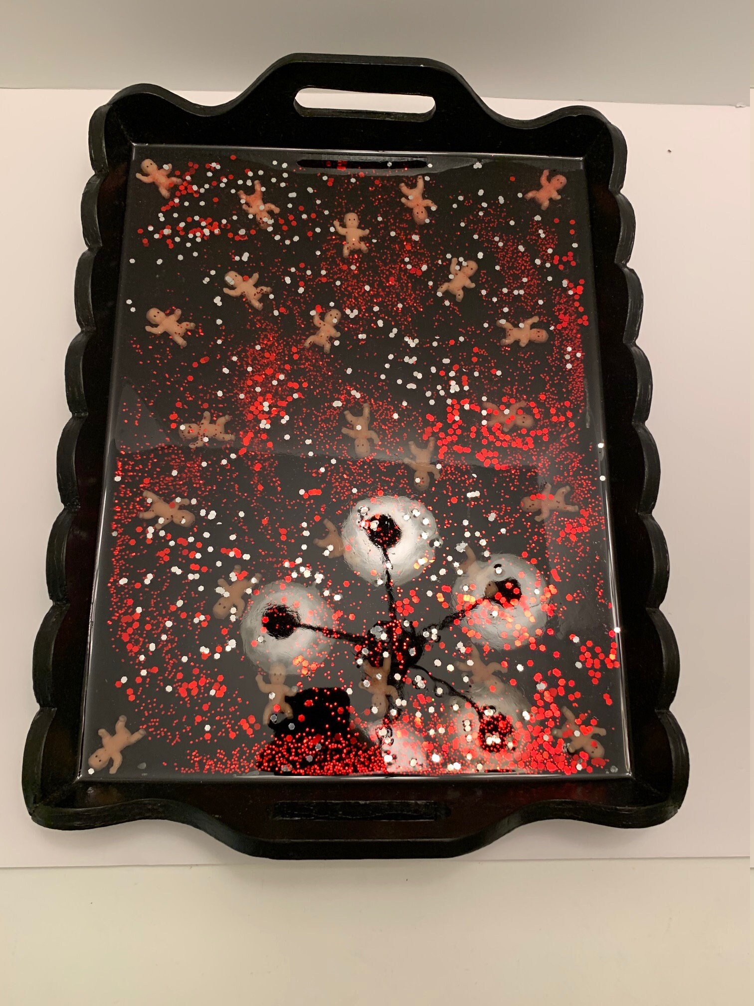 Gothic Vintage Upcycled Tray Drink Tray Serving Tray 17 Handle to ...