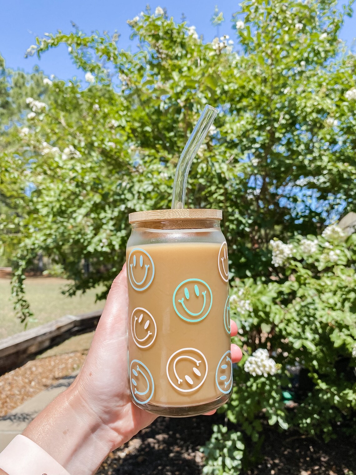 Iced Coffee Cup 16oz Iced Coffee Cup Glass Can Glass Beer - Etsy