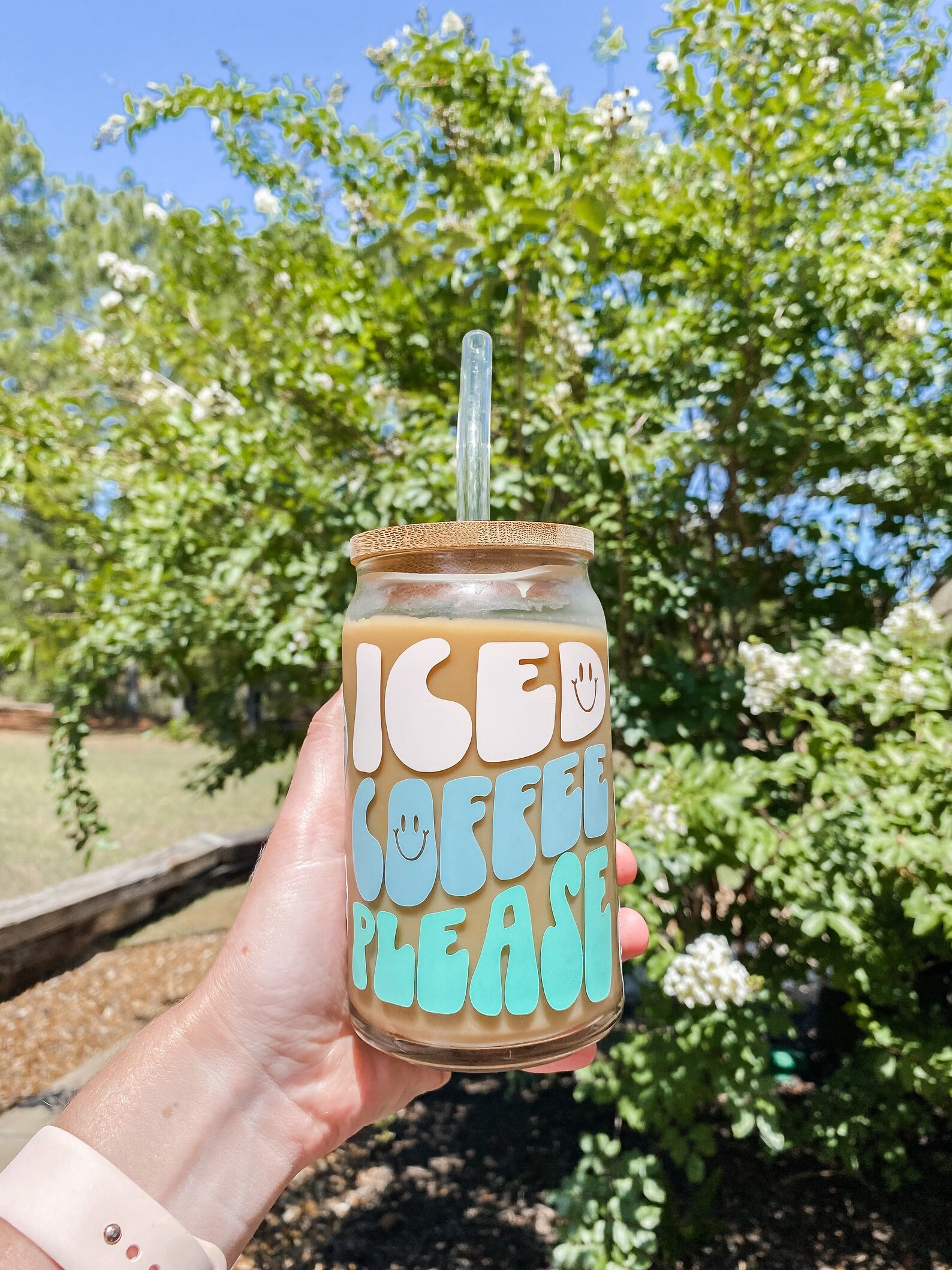 Iced Coffee Cup 16oz Iced Coffee Cup Glass Can Glass Beer - Etsy
