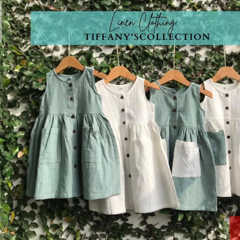Girls Linen Dress - Etsy