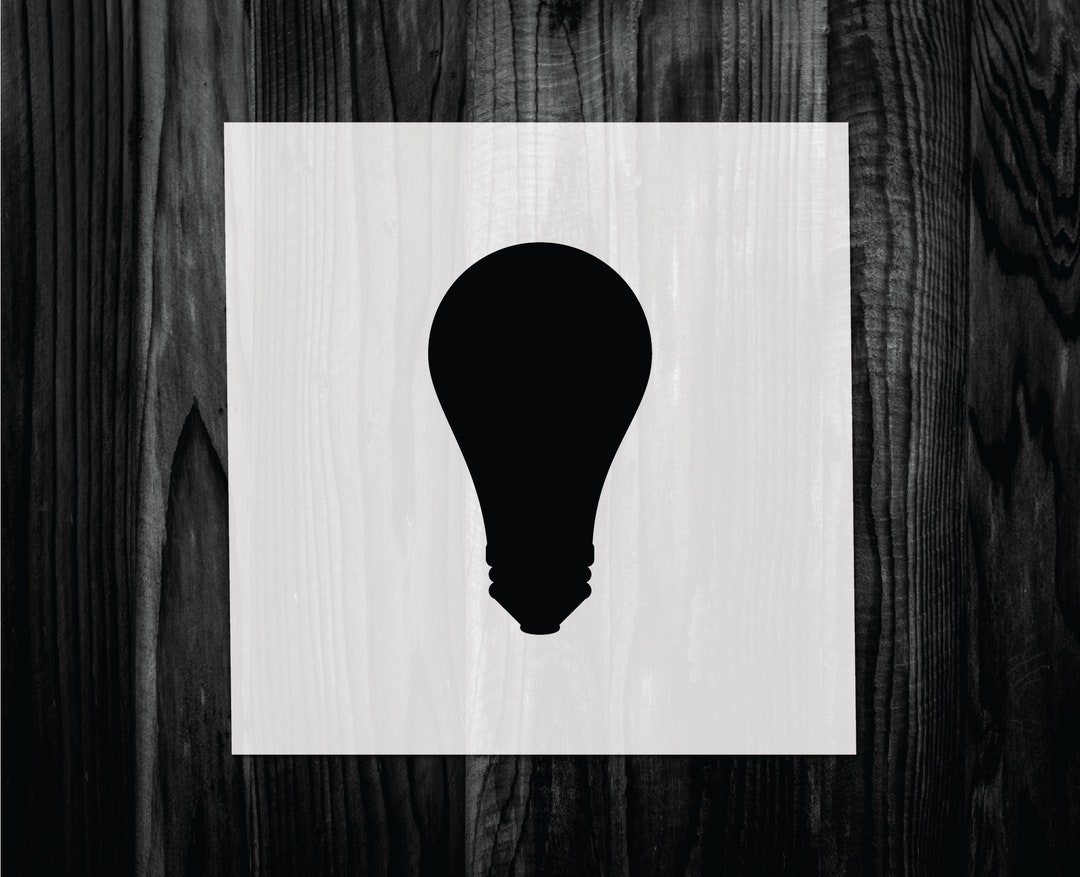 Light Bulb Stencil, Mylar Reusable Stencil, Stencil, FAST SHIPPING - Etsy