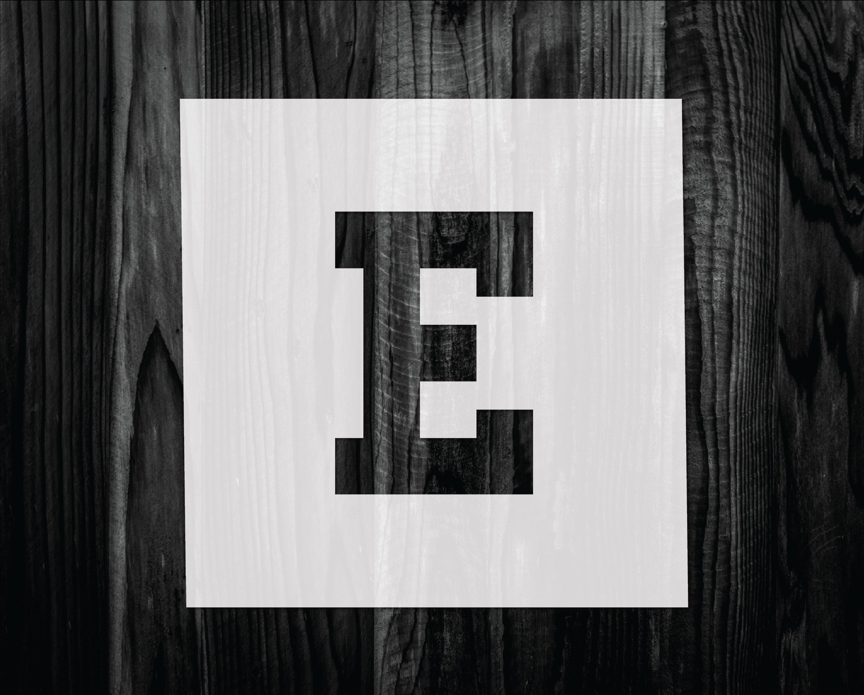 Big Letter E Stencil