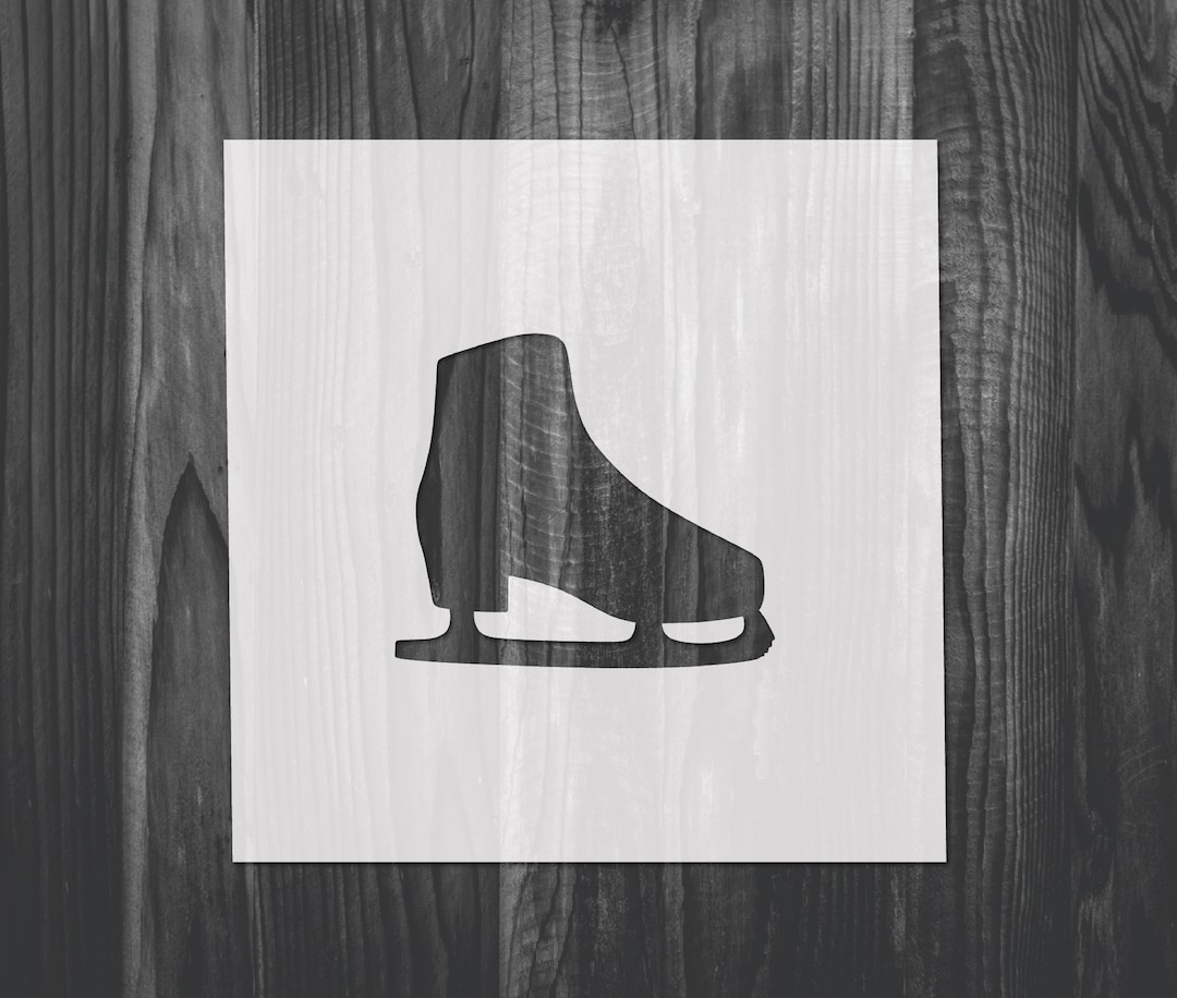 Ice Skate Stencil: Reusable Mylar Template - Etsy