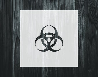 Biohazard Stencil Reusable Biohazard Stencils Large - Etsy