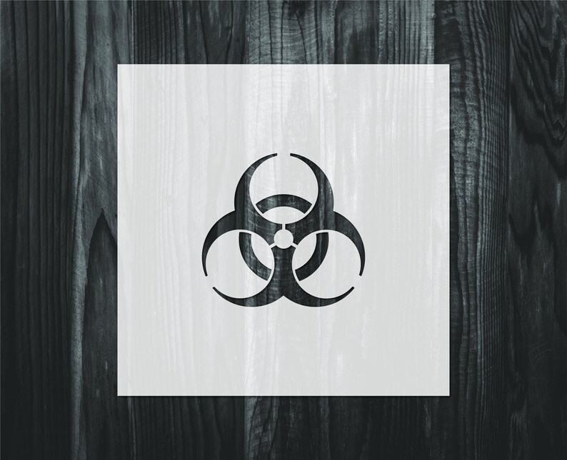Biohazard Symbol Stencil: Reusable Mylar Template - Etsy
