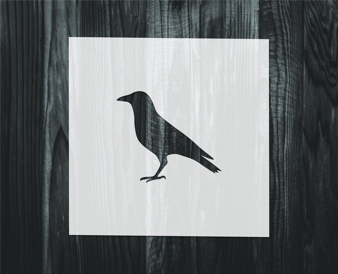 Crow Stencil, Mylar Reusable Stencil, Stencil, FAST SHIPPING - Etsy