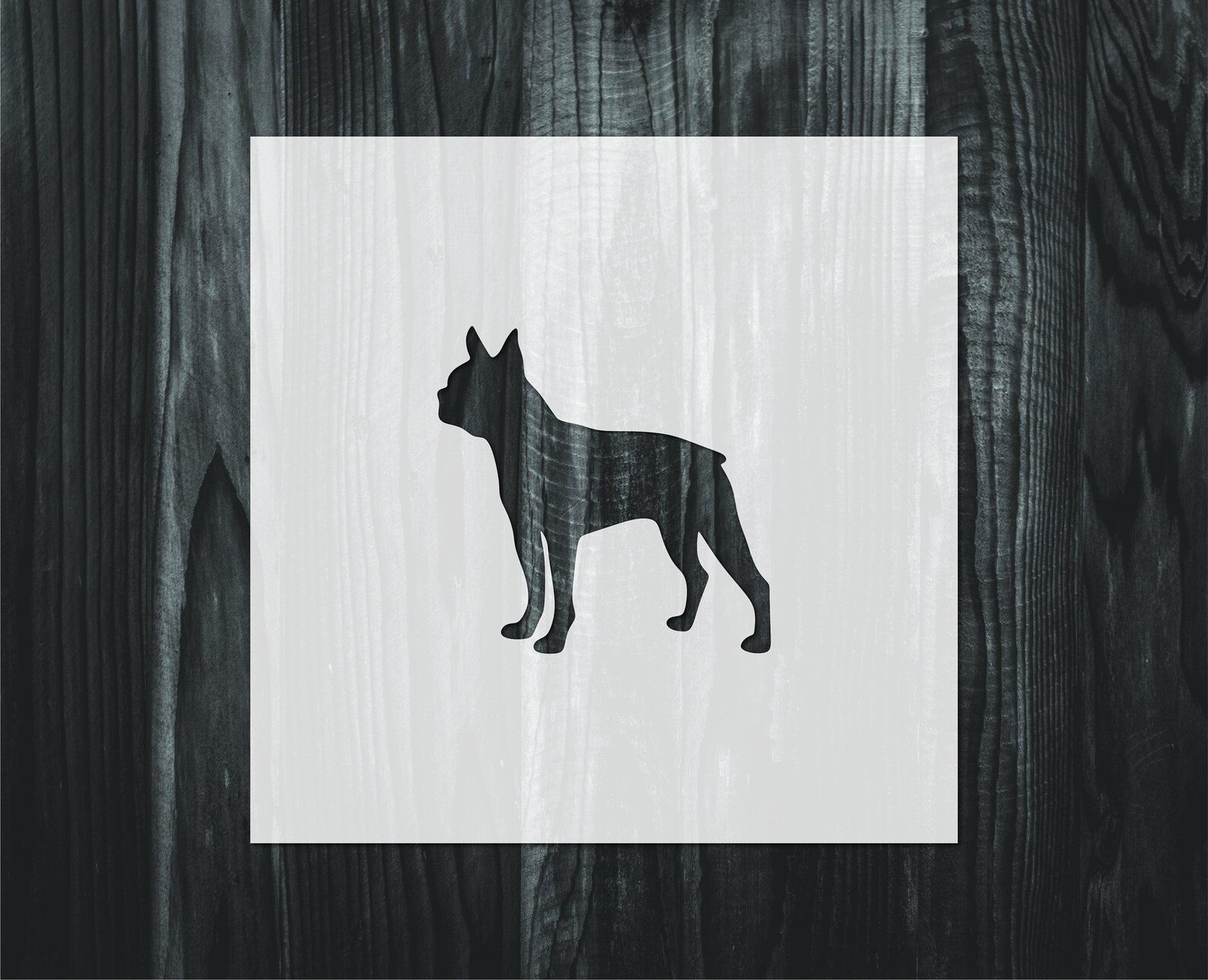 Boston Terrier Stencil, Mylar Reusable Stencil, Stencil, FAST SHIPPING ...