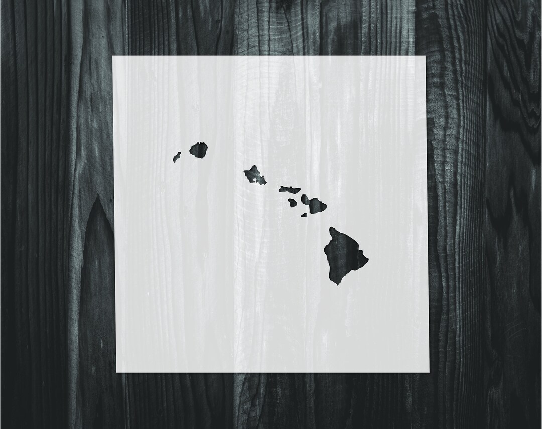 Hawaii Stencil: Reusable Mylar Template - Etsy