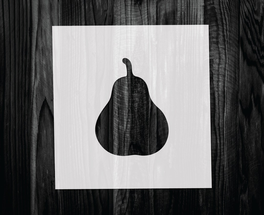 Pear Stencil, Mylar Reusable Stencil, Stencil, FAST SHIPPING - Etsy