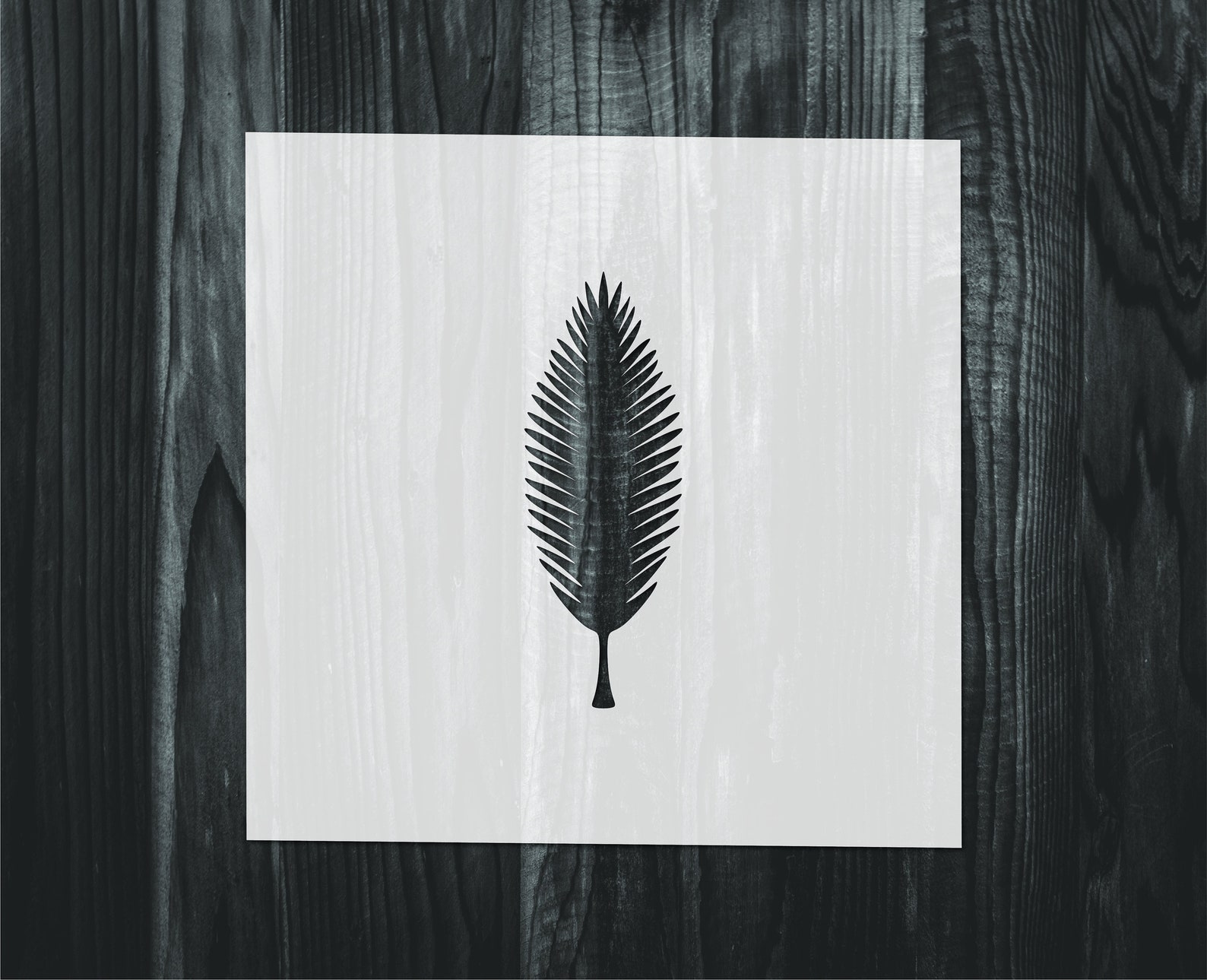 Coconut Tree Leaf Stencil Mylar Reusable Stencil Stencil - Etsy