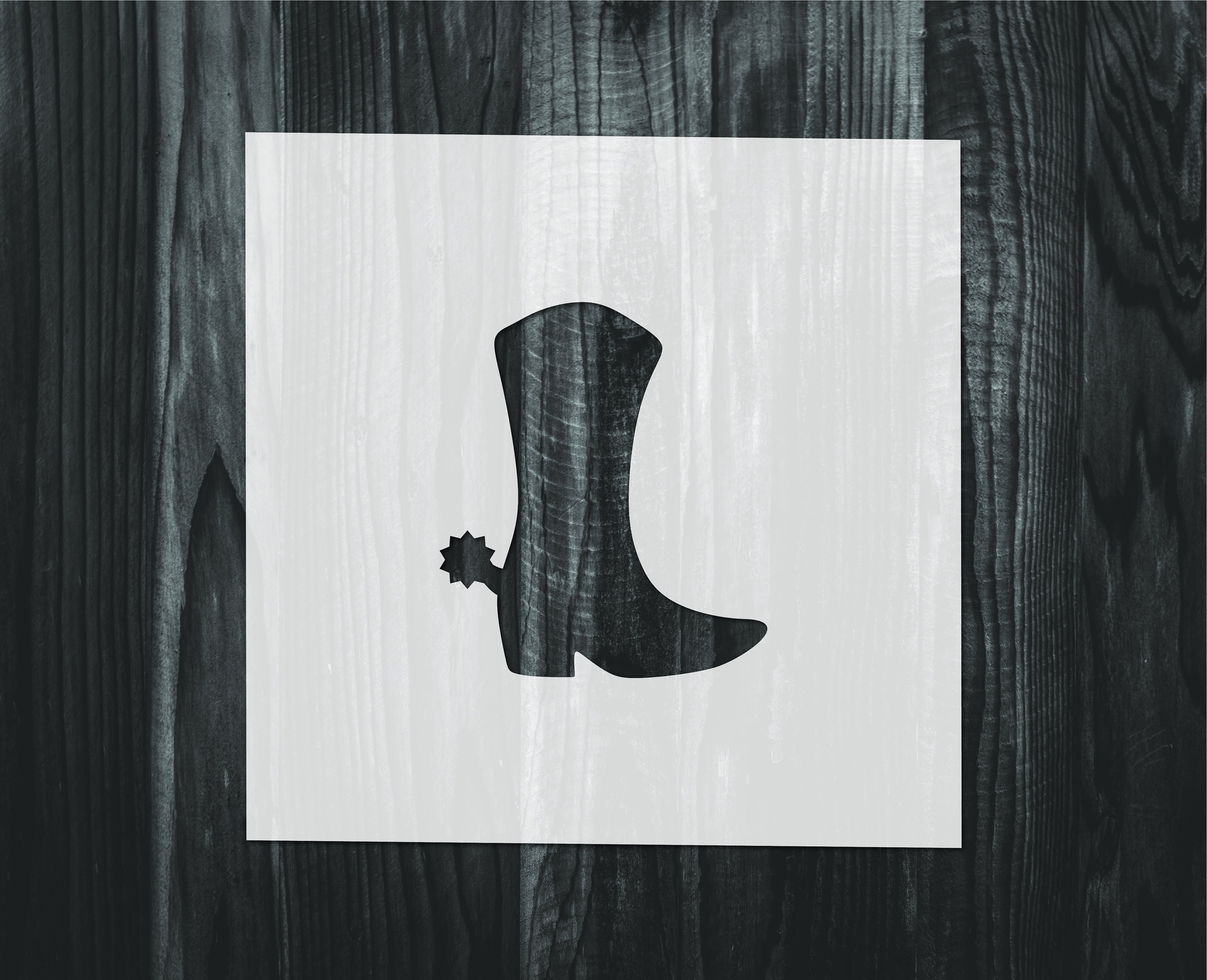 Cowboy Boot Stencil Mylar Reusable Stencil Stencil FAST - Etsy UK