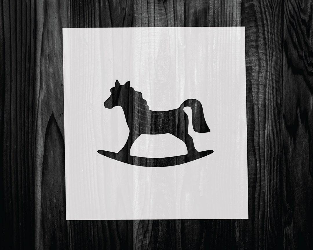 Rocking Horse Stencil, Mylar Reusable Stencil, Stencil, FAST SHIPPING ...