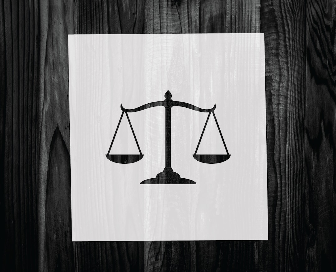 Scales of Justice Stencil, Mylar Reusable Stencil, Stencil, FAST ...