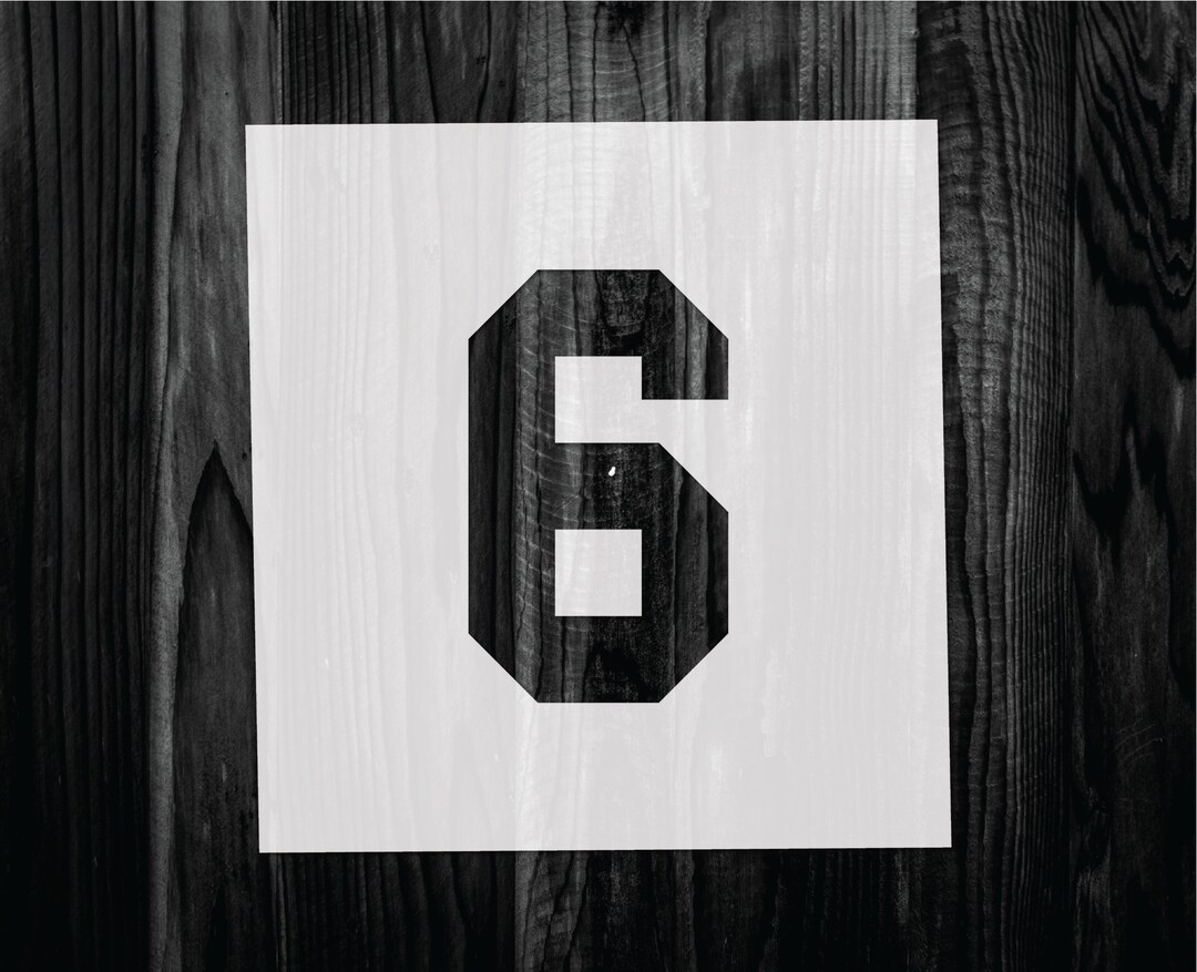 Number 6 Stencil, Mylar Reusable Stencil, Stencil, FAST SHIPPING - Etsy