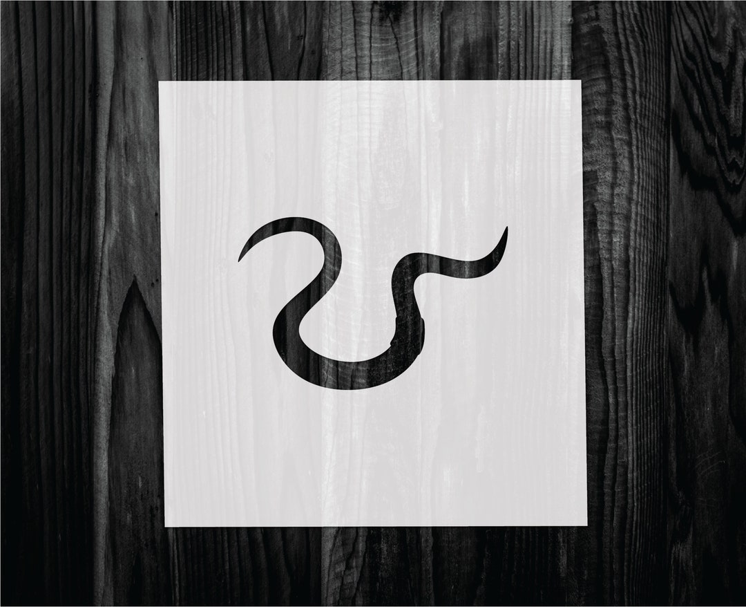Worm Stencil: Reusable Mylar Template - Etsy