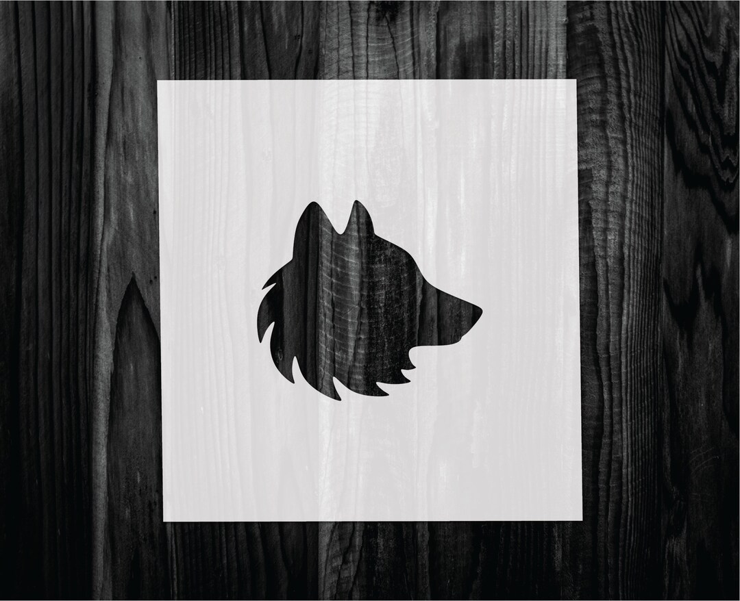 Wolf Head Stencil, Mylar Reusable Stencil, Stencil, FAST SHIPPING - Etsy