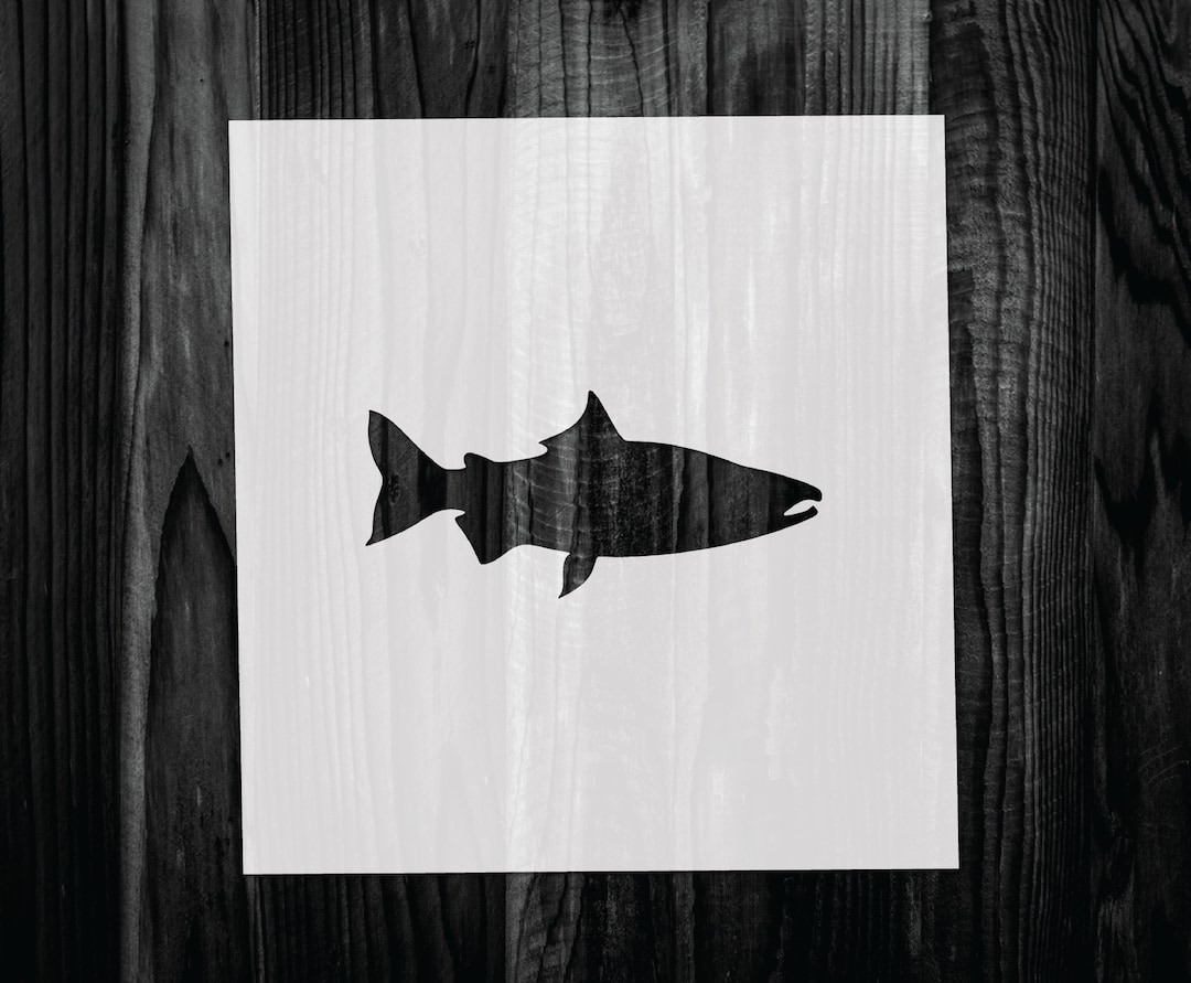 Salmon Stencil, Mylar Reusable Stencil, Stencil, FAST SHIPPING - Etsy