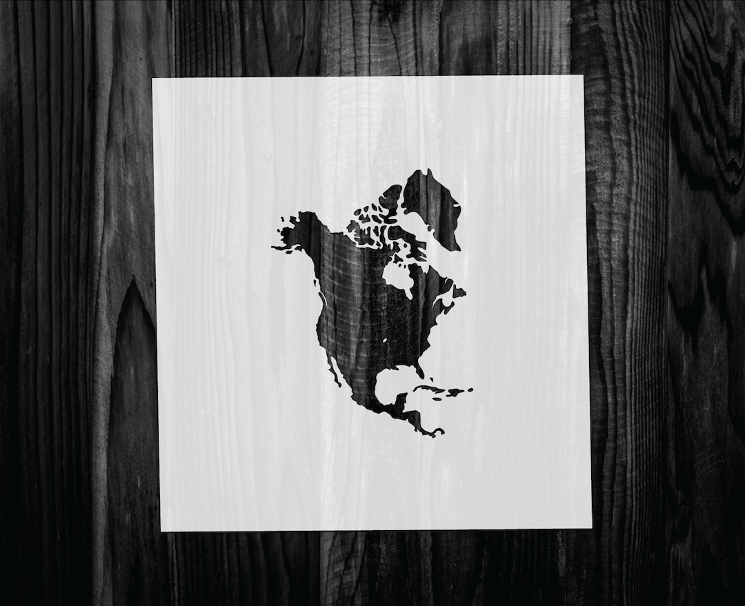 North America Stencil, Mylar Reusable Stencil, Stencil, FAST SHIPPING ...