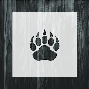 Bear Paw Print Stencil: Reusable Mylar Template - Etsy