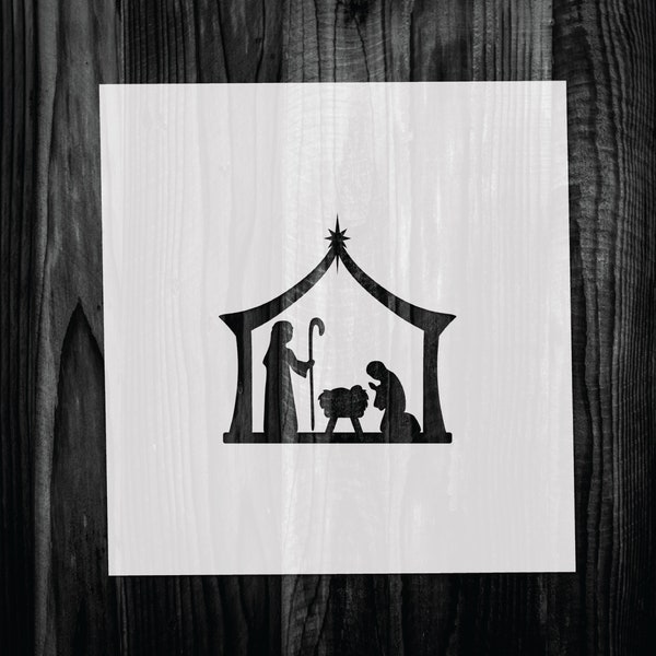 Nativity Stencil - Etsy