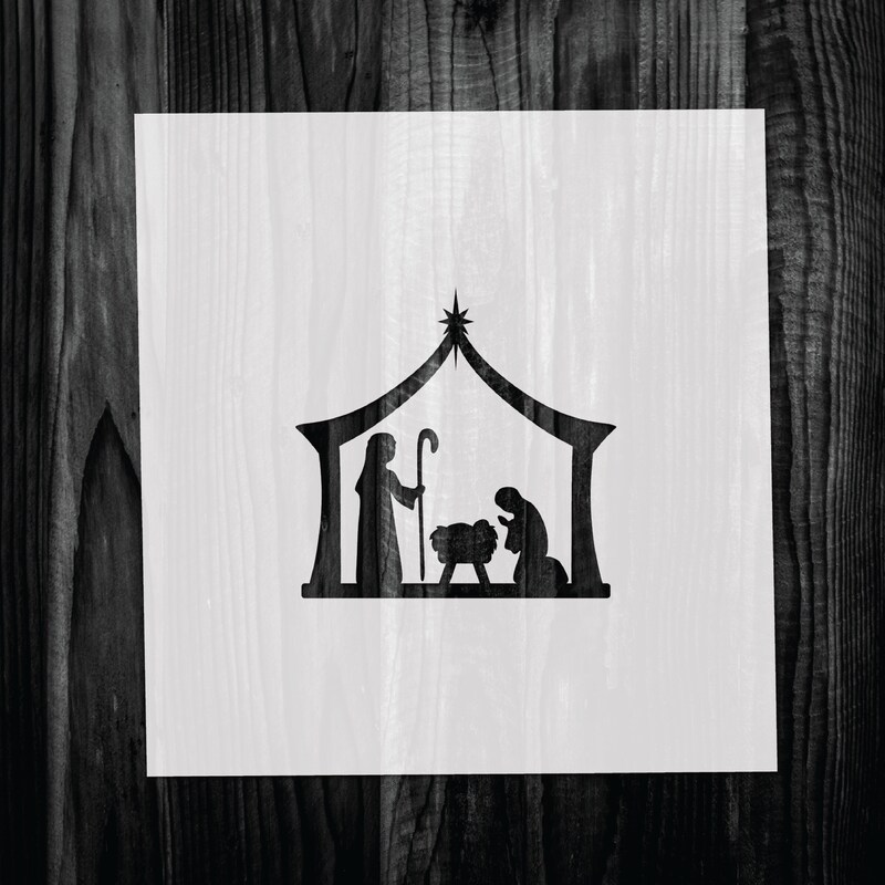 Nativity Stencil - Etsy