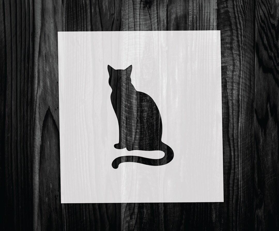 Sitting Cat Stencil: Reusable Mylar Template - Etsy