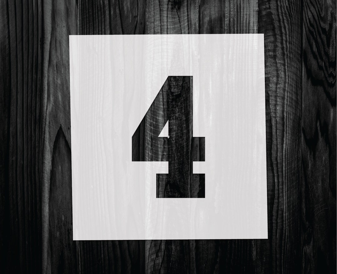 Number 4 Stencil, Mylar Reusable Stencil, Stencil, FAST SHIPPING - Etsy