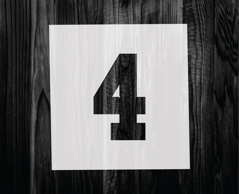 Number 4 Stencil Mylar Reusable Stencil Stencil FAST - Etsy