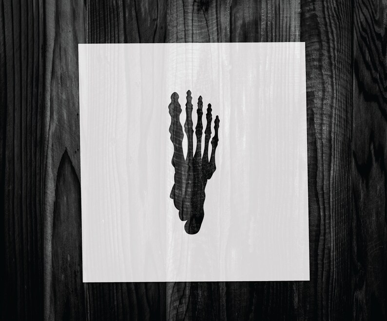 Skeleton Foot Stencil: Reusable Mylar Template - Etsy