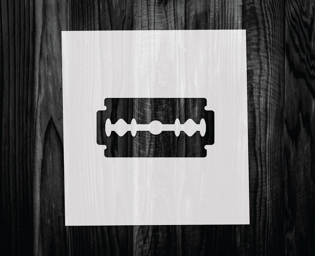 Razor Blade Stencil: Reusable Mylar Template - Etsy