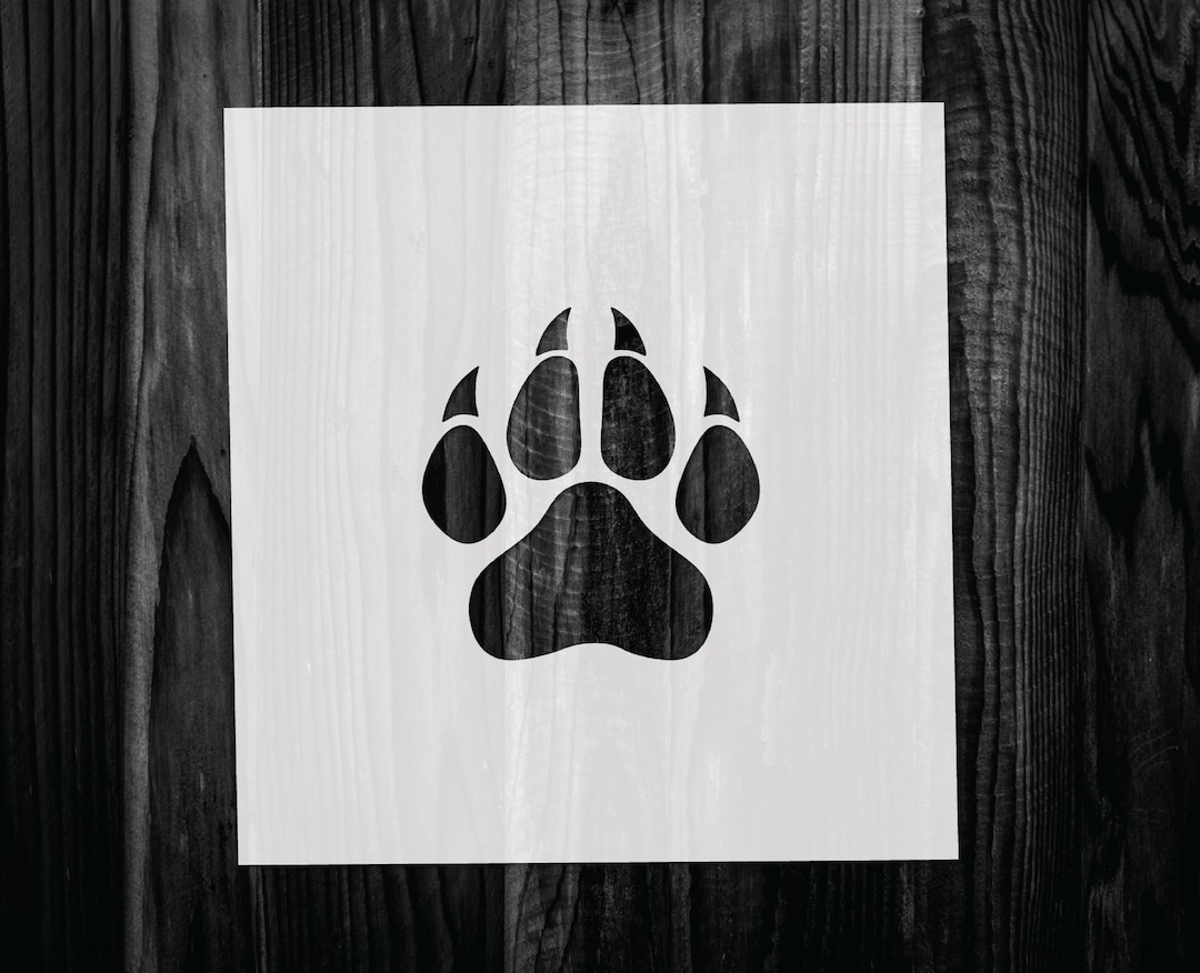 Panther Paw Print Stencil Mylar Reusable Stencil Stencil Fast Shipping Etsy