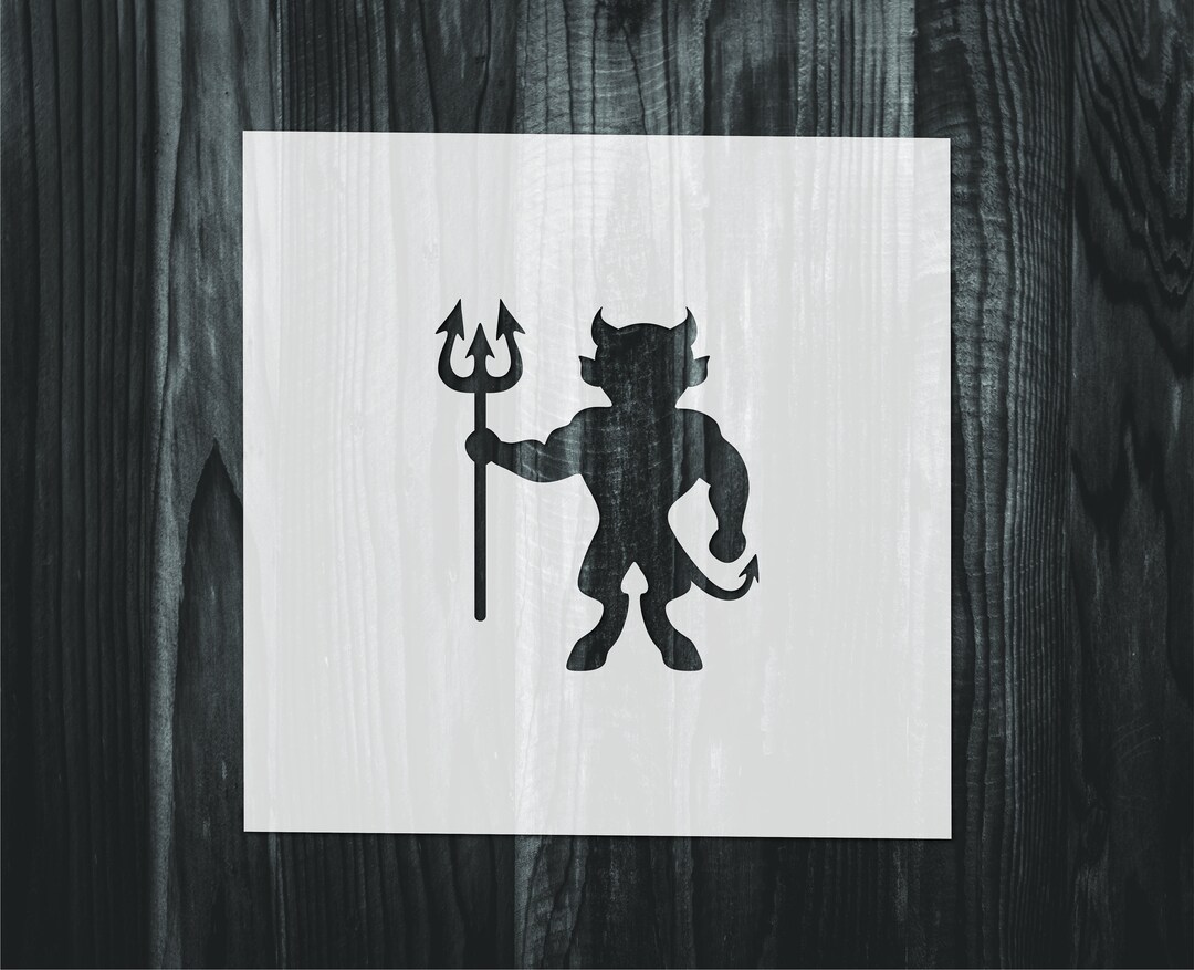 Devil Stencil, Mylar Reusable Stencil, Stencil, FAST SHIPPING - Etsy