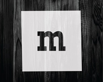 Stencil Lowercase M - Etsy