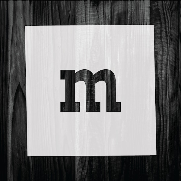 M Stencil - Etsy