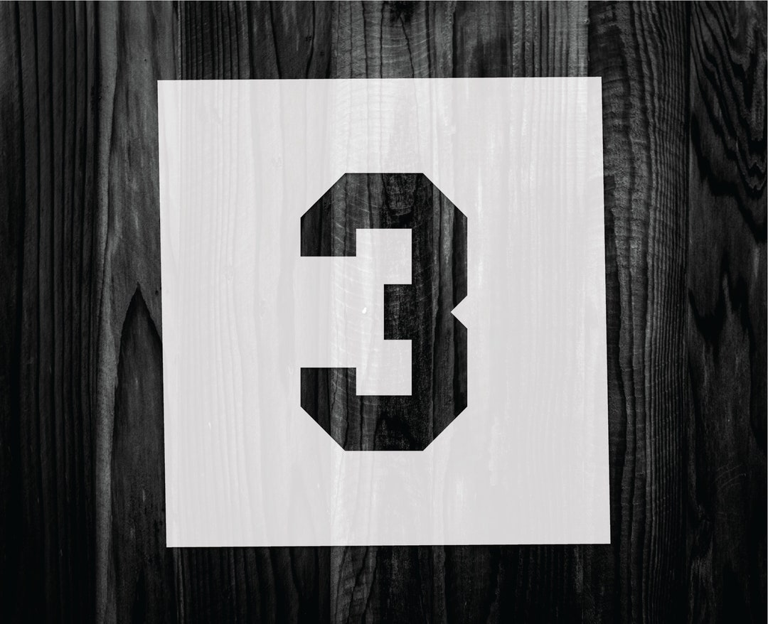 Number 3 Stencil, Mylar Reusable Stencil, Stencil, FAST SHIPPING - Etsy