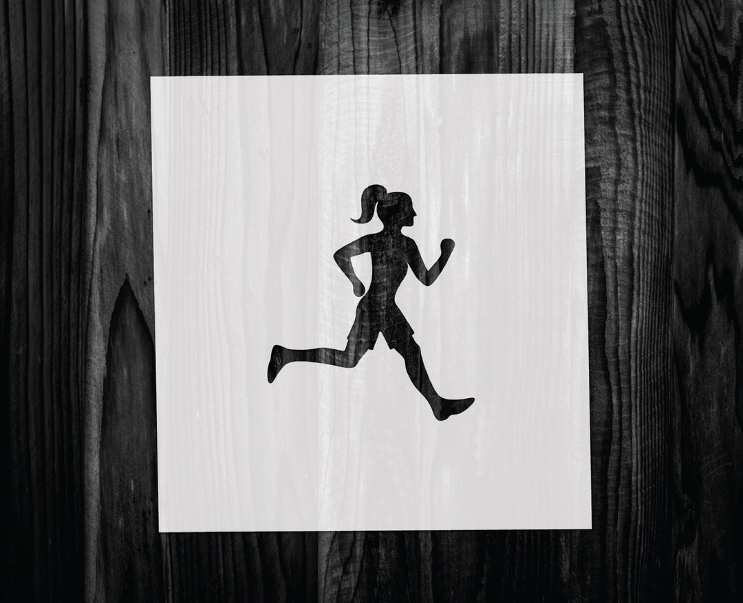 Running Girl Stencil, Mylar Reusable Stencil, Stencil, FAST SHIPPING - Etsy