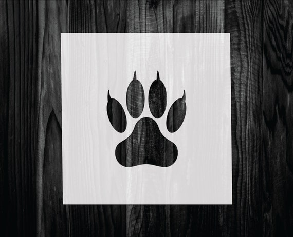 Lion Paw Print Stencil