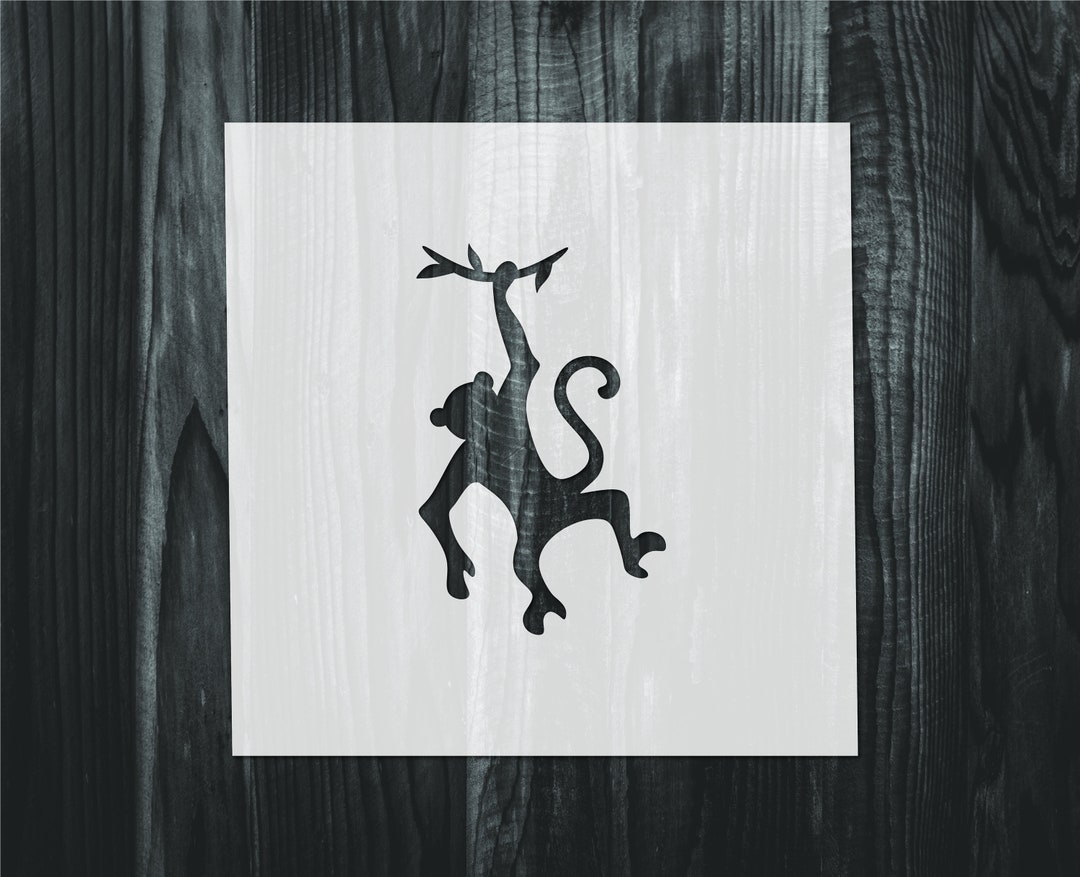 Hanging Monkey Stencil, Mylar Reusable Stencil, Stencil, FAST SHIPPING - Etsy