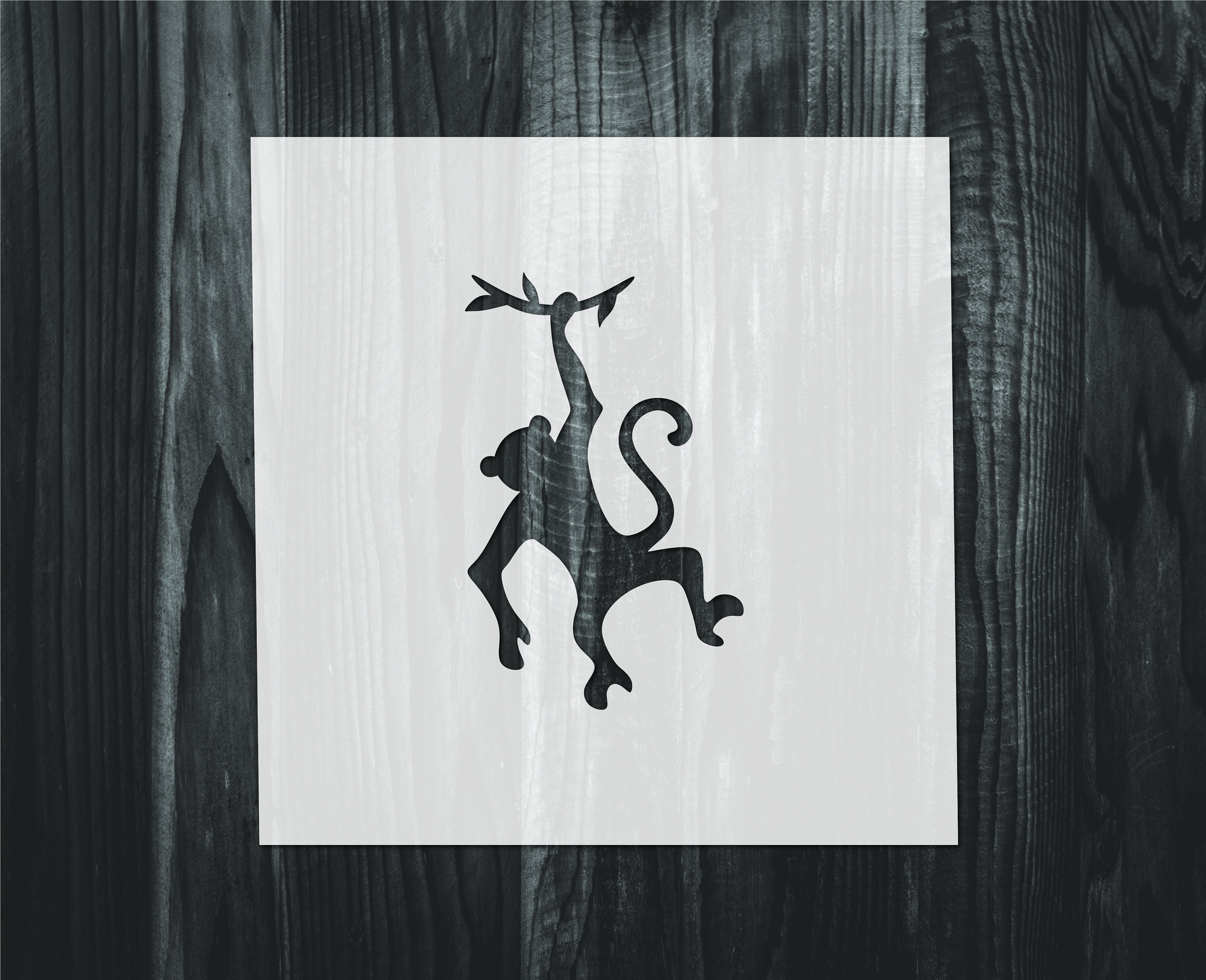 Hanging Monkey Stencil Mylar Reusable Stencil Stencil FAST - Etsy